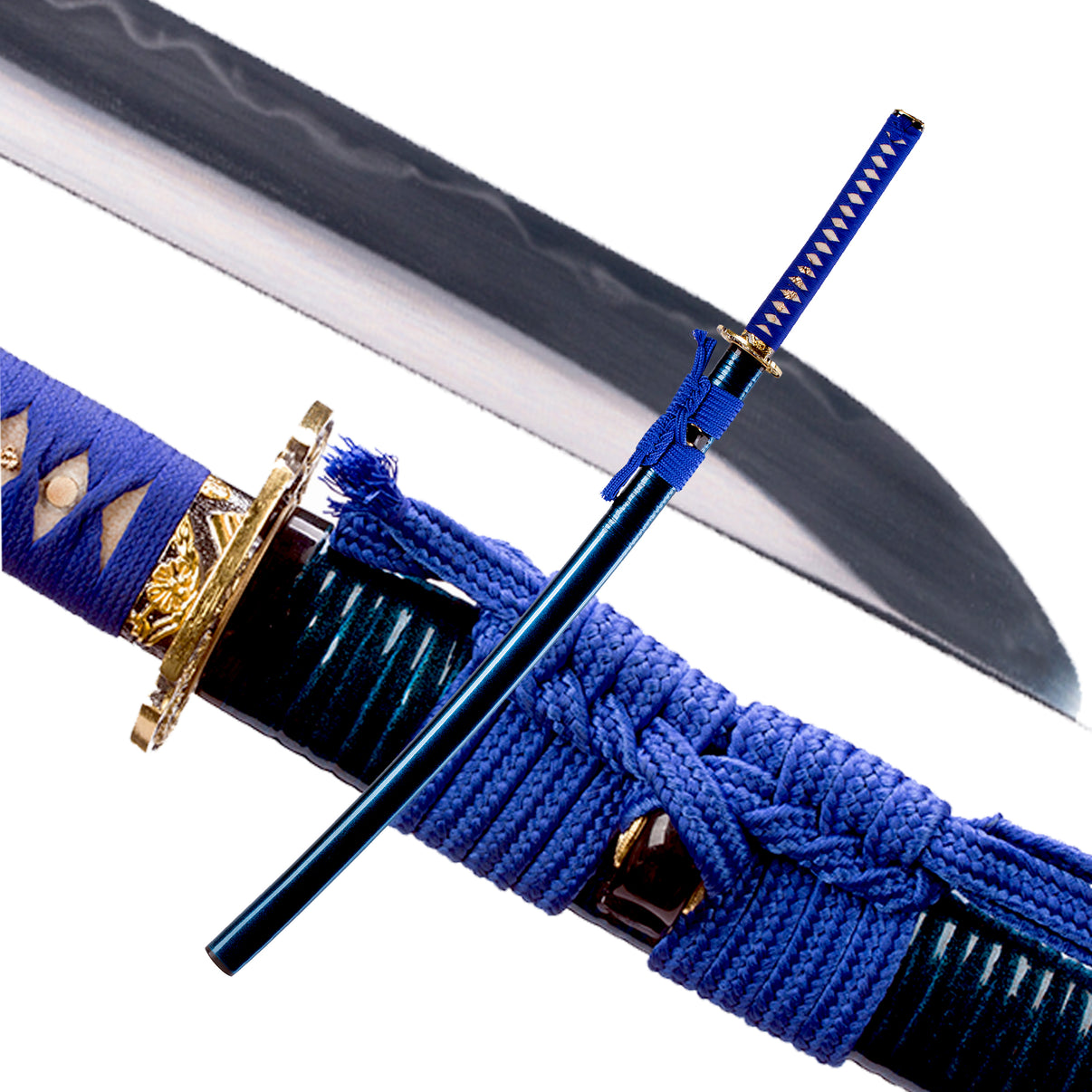 1095 Katana Clay Tempered Kogarasu Maru Dragon Tsuba – Original Katana ...